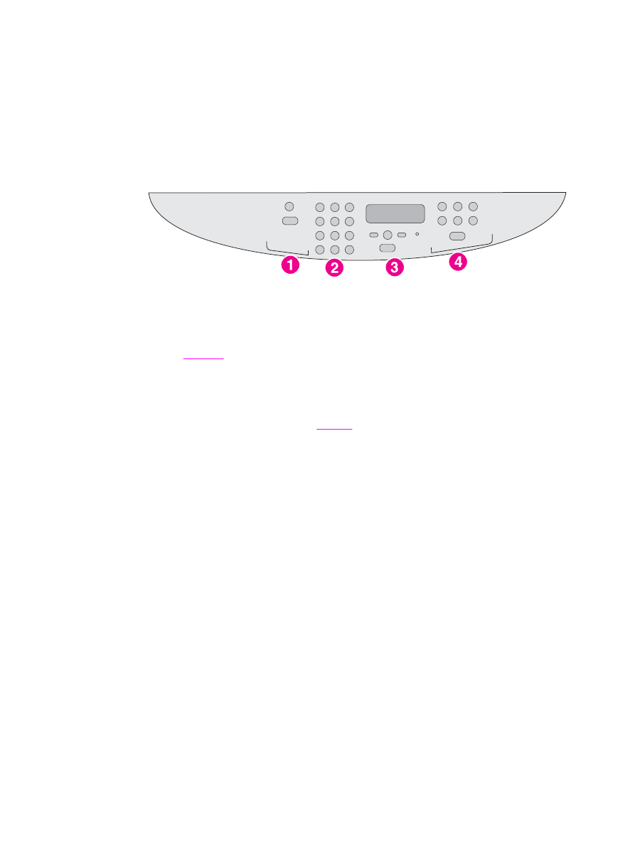 Identifying the device control panel components of the hp LaserJet 3020 ...