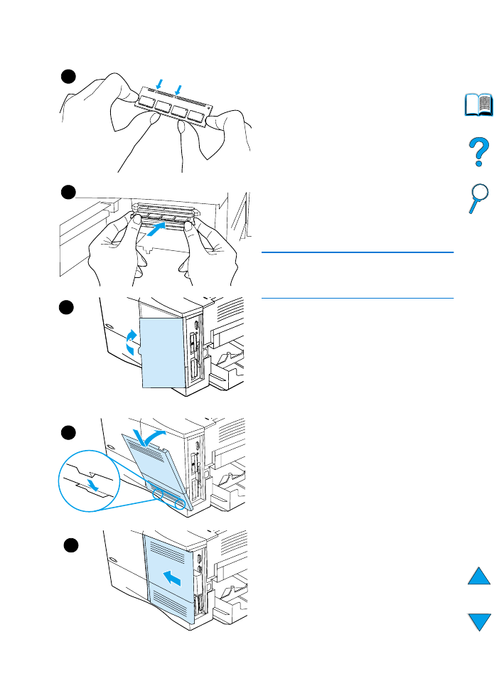 Installing memory - HP LaserJet 4100 Printer series