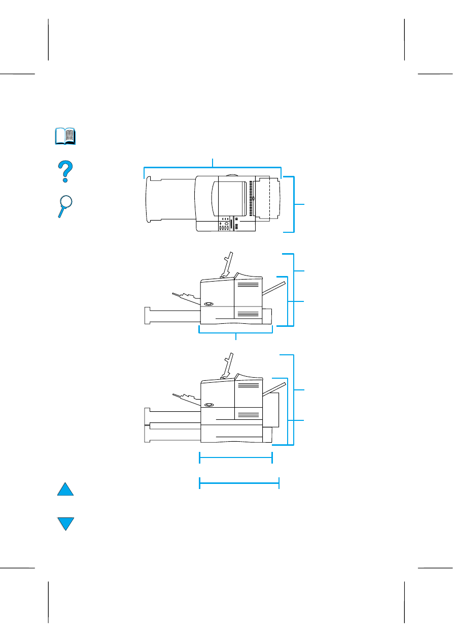 מידות - HP LaserJet 4100 Printer series