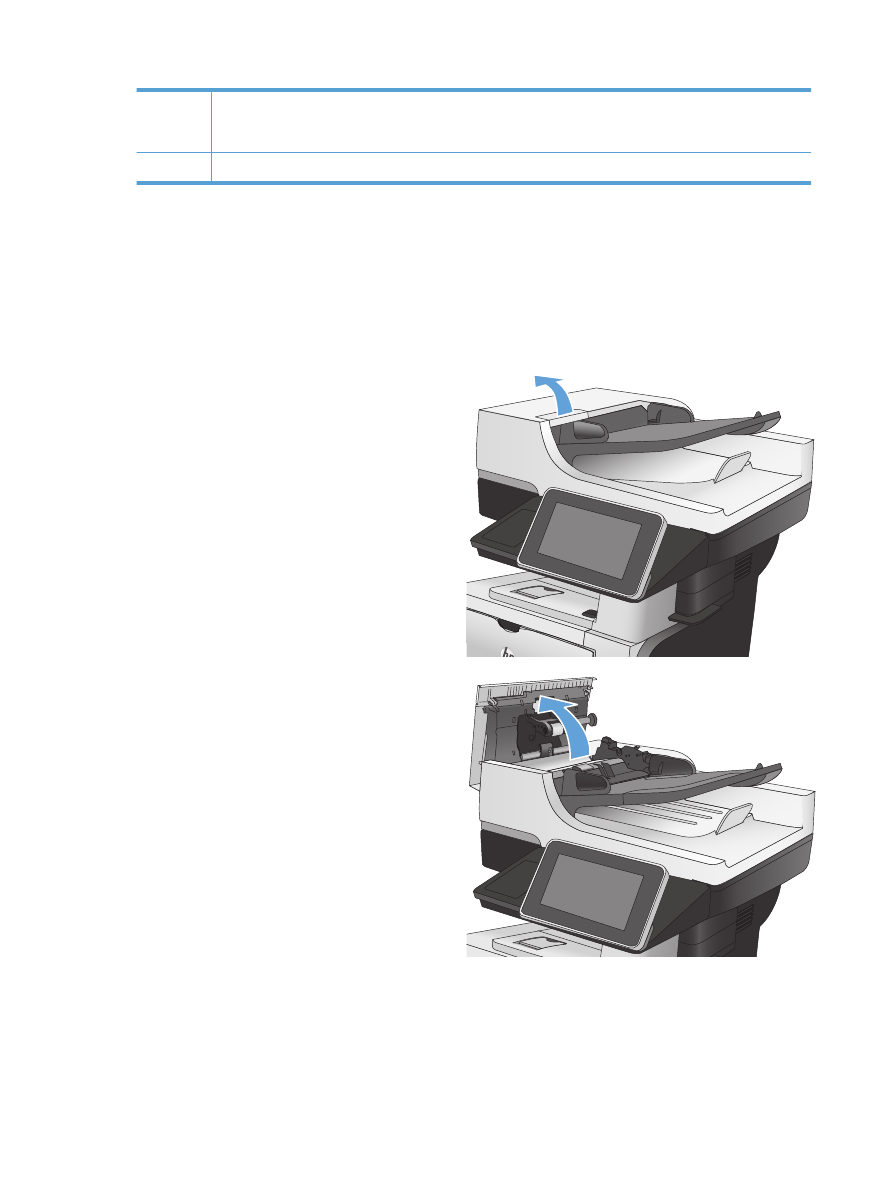 ตำแหน่งที่กระดาษติด - HP LaserJet Enterprise 500 MFP M525