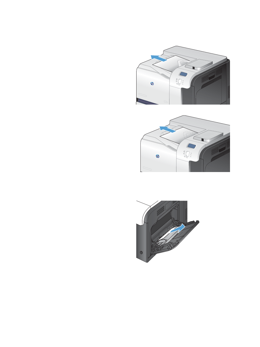 출력 용지함 영역에 걸린 용지 제거 - HP LaserJet Enterprise 500 color Printer M551 series