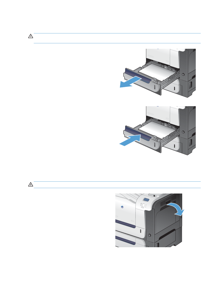 清除 1 號紙匣中的卡紙 - HP LaserJet Enterprise 500 color Printer M551 series
