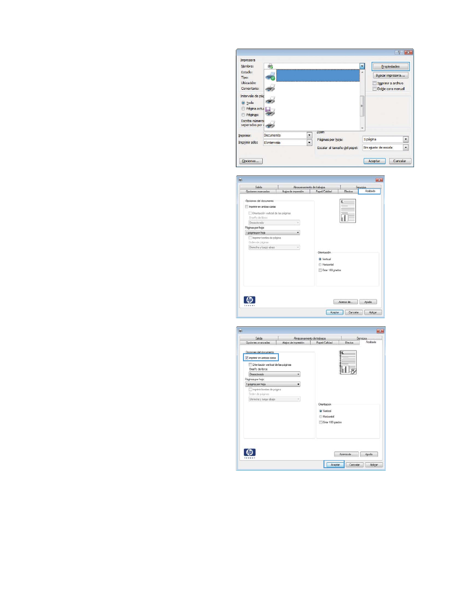 Impresión automática en ambas caras con Windows - HP LaserJet ...