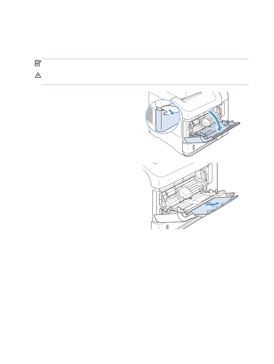 용지함 적재 - HP LaserJet Enterprise 600 Printer M603 series