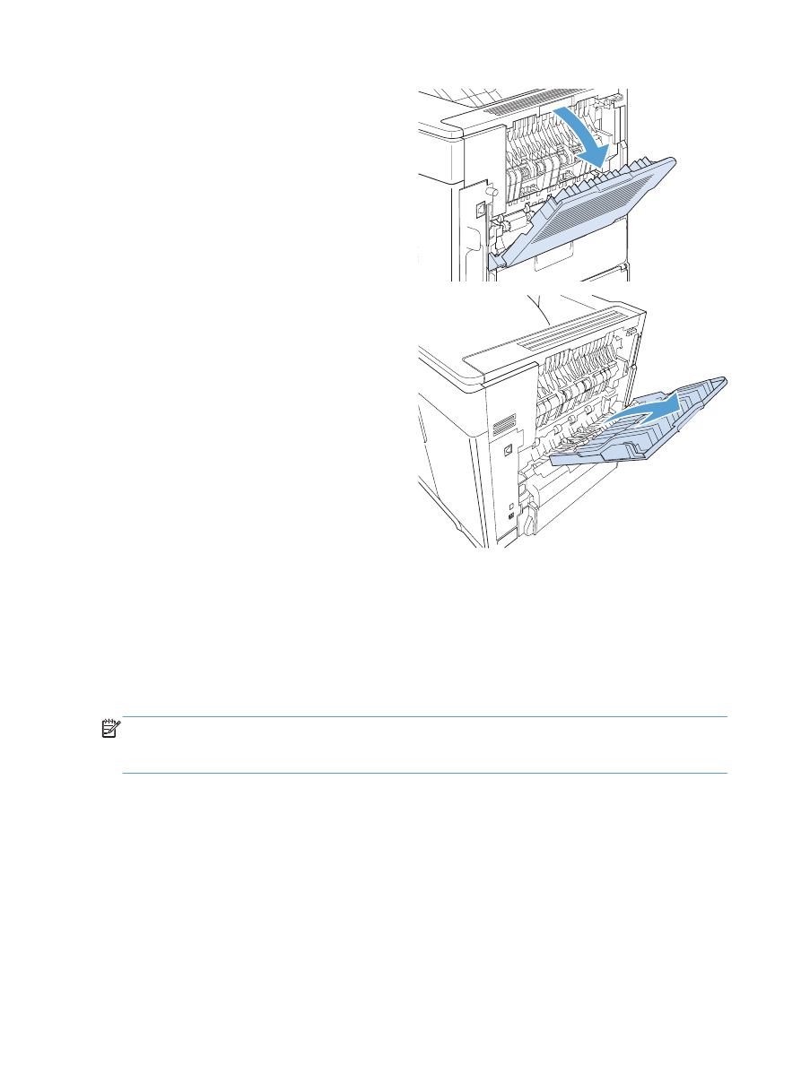 후면 출력함 사용 - HP LaserJet Enterprise 600 Printer M603 series