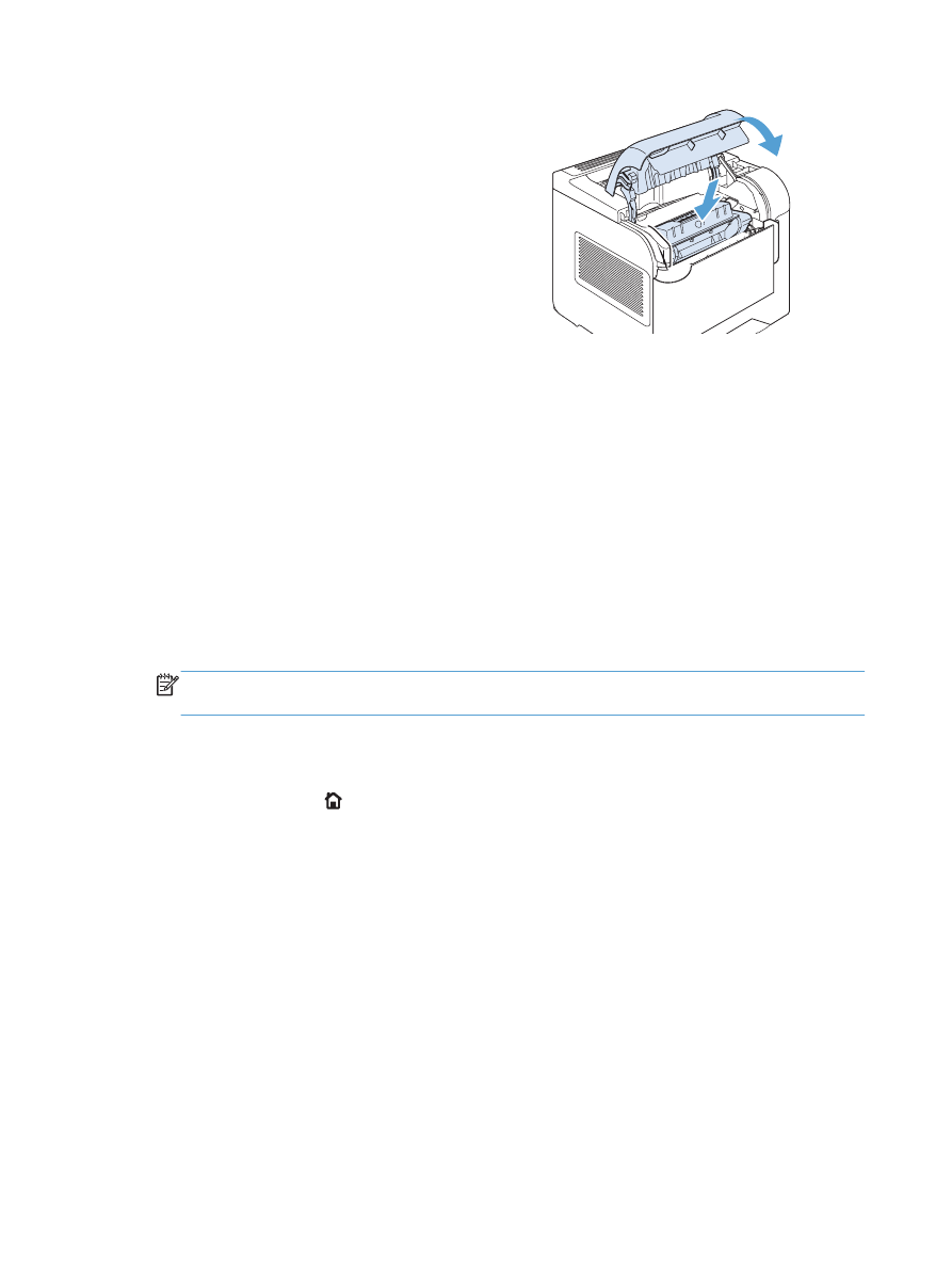 상단 덮개 및 토너 카트리지 영역에서 걸린 용지 제거 - HP LaserJet Enterprise 600 Printer M603 ...