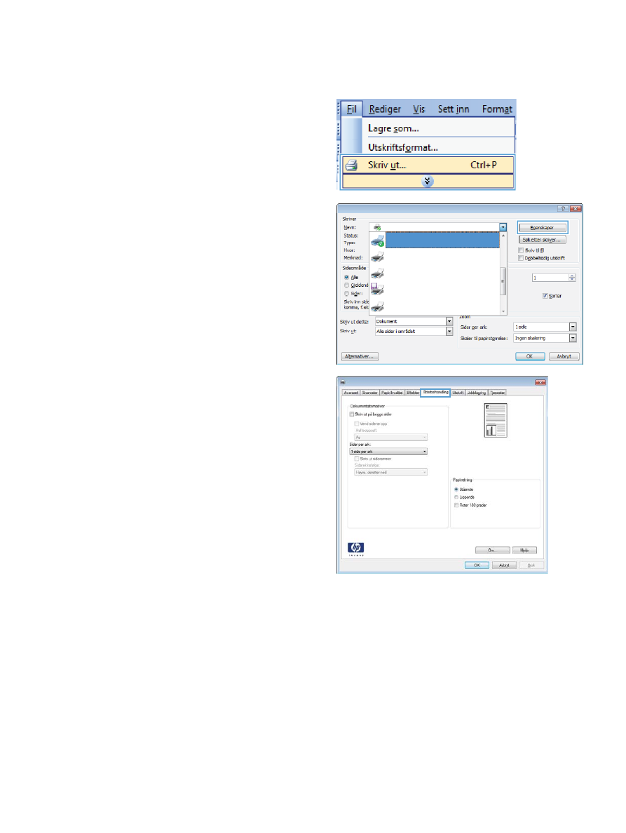 Skrive ut flere sider per ark med Windows - HP LaserJet Enterprise 600 ...
