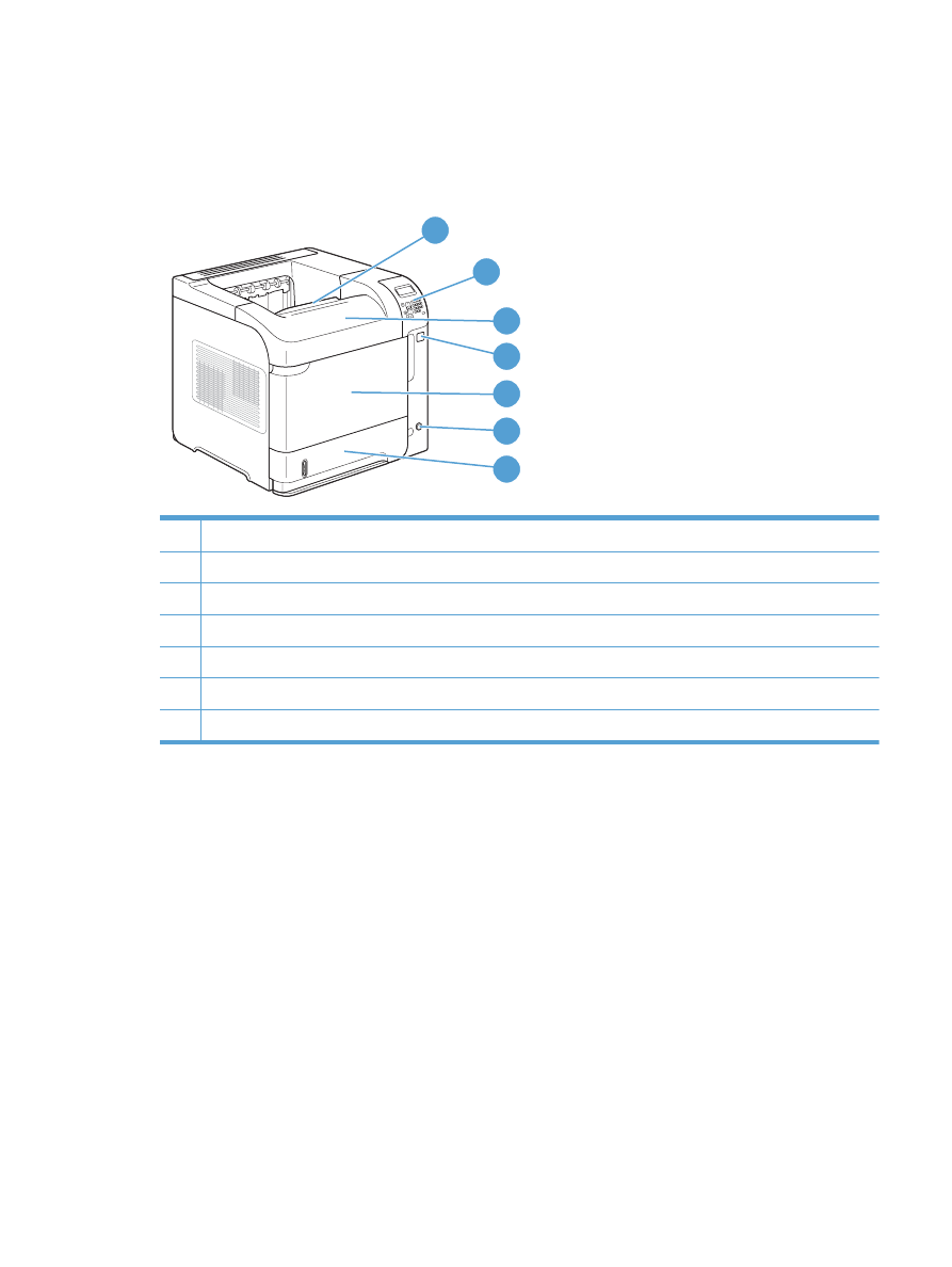 มุมมองเครื่องพิมพ์ - HP LaserJet Enterprise 600 Printer M603 series