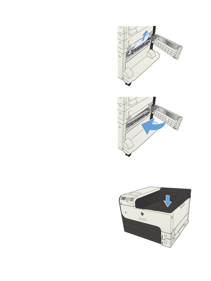 퓨저에 걸린 용지 제거 - HP LaserJet Enterprise 700 Printer M712 series