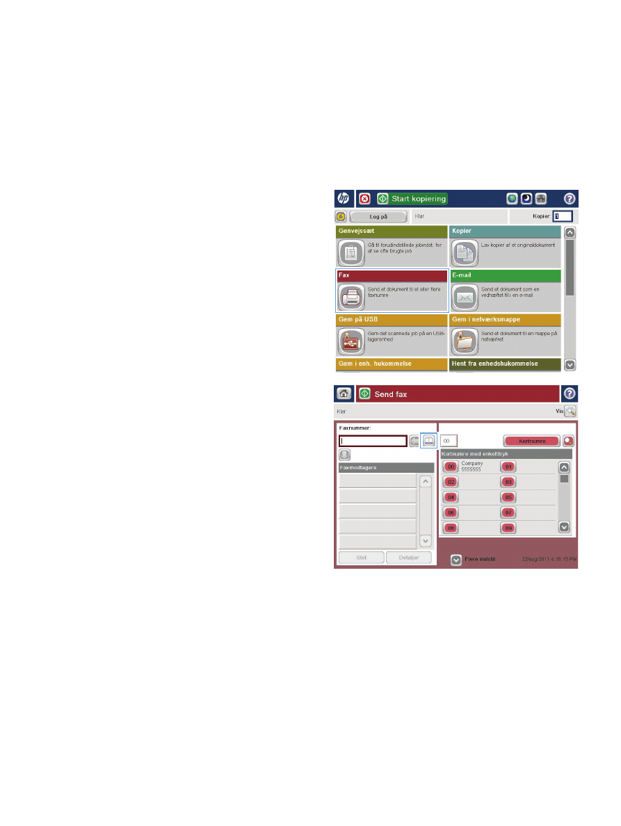 Søg en hurtigopkaldsliste efter navn - HP LaserJet Enterprise 700 color ...