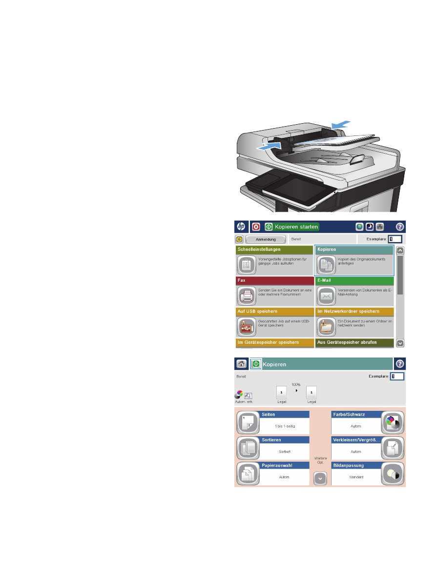 Erstellen mehrerer Kopien - HP LaserJet Enterprise 700 color MFP M775 ...