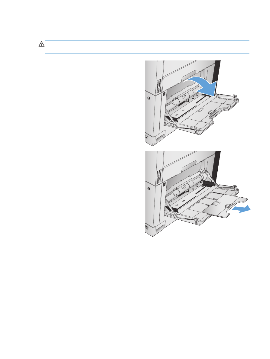 용지함 용량 및 용지 방향 - HP LaserJet Enterprise 700 color MFP M775 series