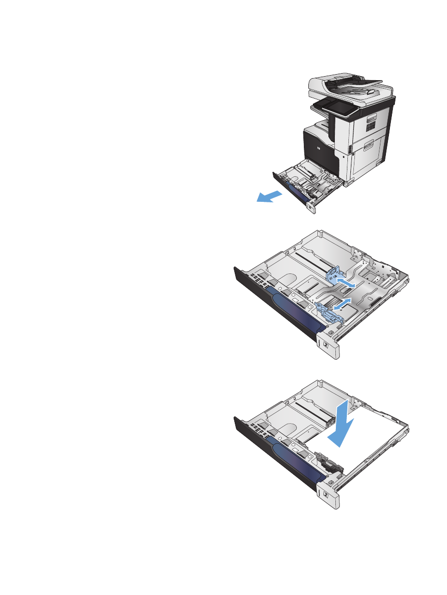 용지함 용량 및 용지 방향 - HP LaserJet Enterprise 700 color MFP M775 series