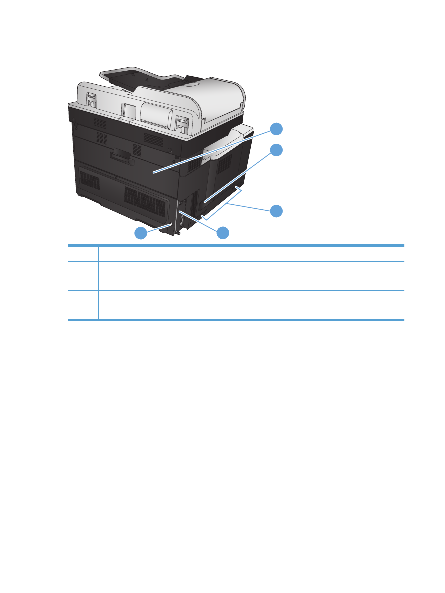 ด้านหลังของผลิตภัณฑ์ - HP LaserJet Enterprise 700 color MFP M775 series
