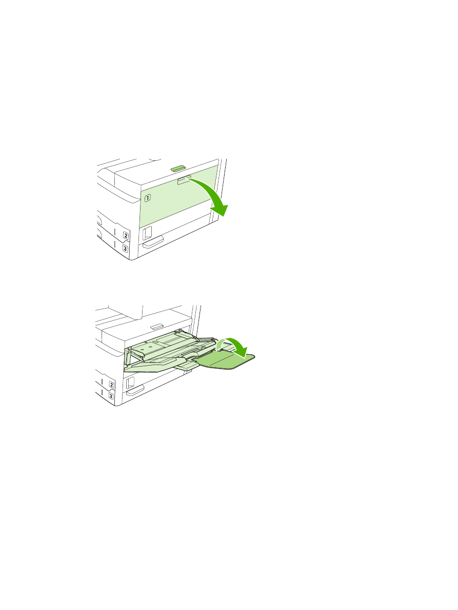 トレイ 1 (多目的トレイ) への用紙のセット - HP LaserJet M5035 Multifunction Printer series