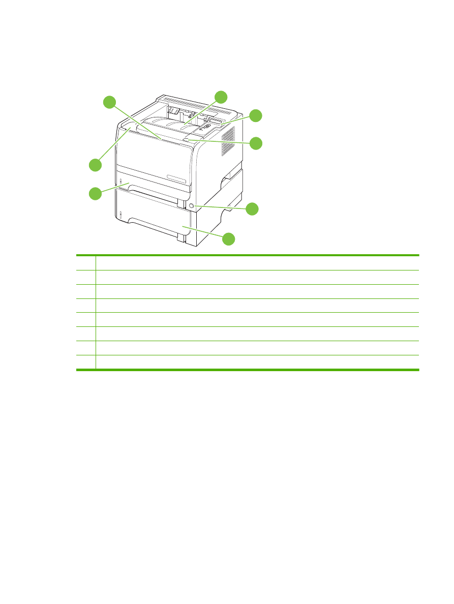 Front view - HP LaserJet P2055 Printer series
