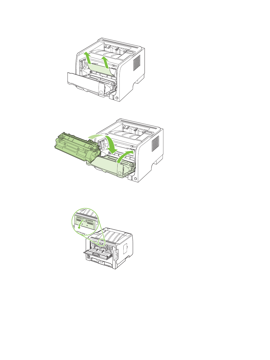 Print-cartridge area and paper path - HP LaserJet P2055 Printer series