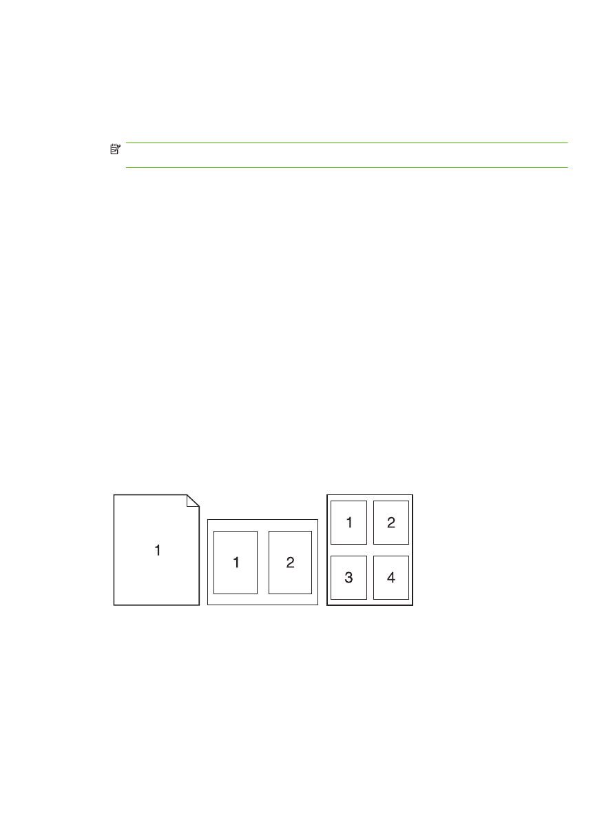 Druk kilku stron na jednym arkuszu papieru na komputerze Macintosh - HP ...