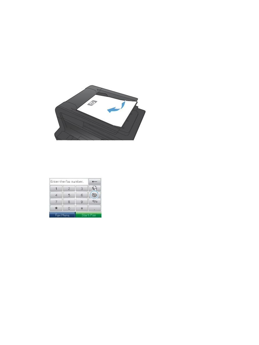 Envío de fax desde el alimentador de documentos - HP LaserJet Pro 400 ...