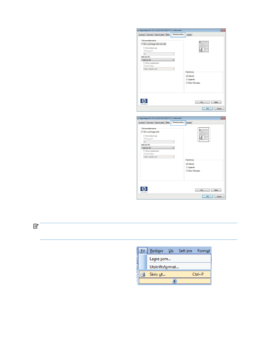 Skrive ut på begge sider automatisk med Windows - HP LaserJet Pro 400 ...