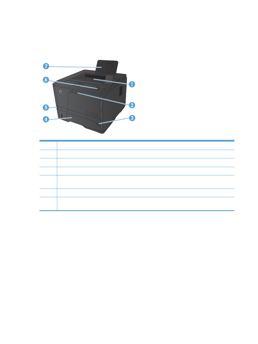 Gaminio išvaizda - HP LaserJet Pro 400 Printer M401 series