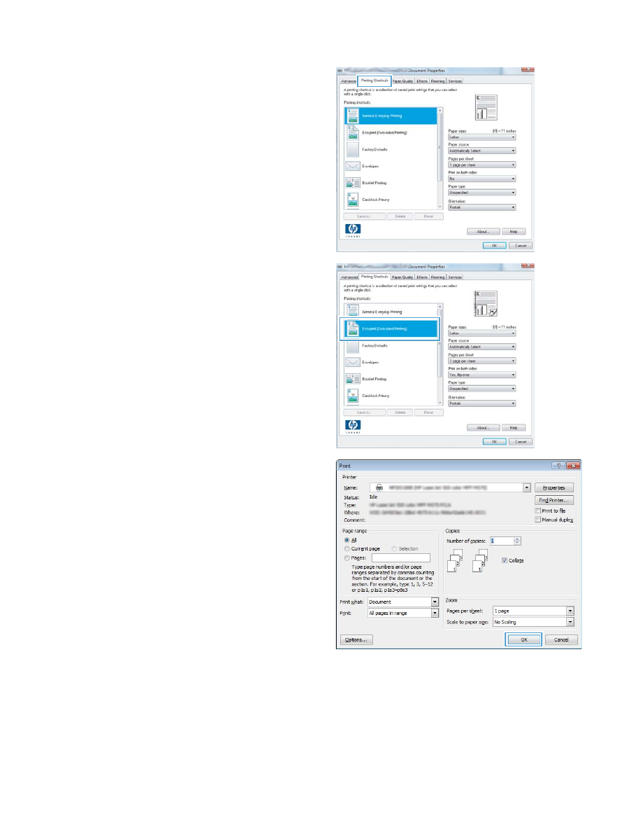 Use a printing shortcut (Windows) - HP LaserJet Pro MFP M521 series