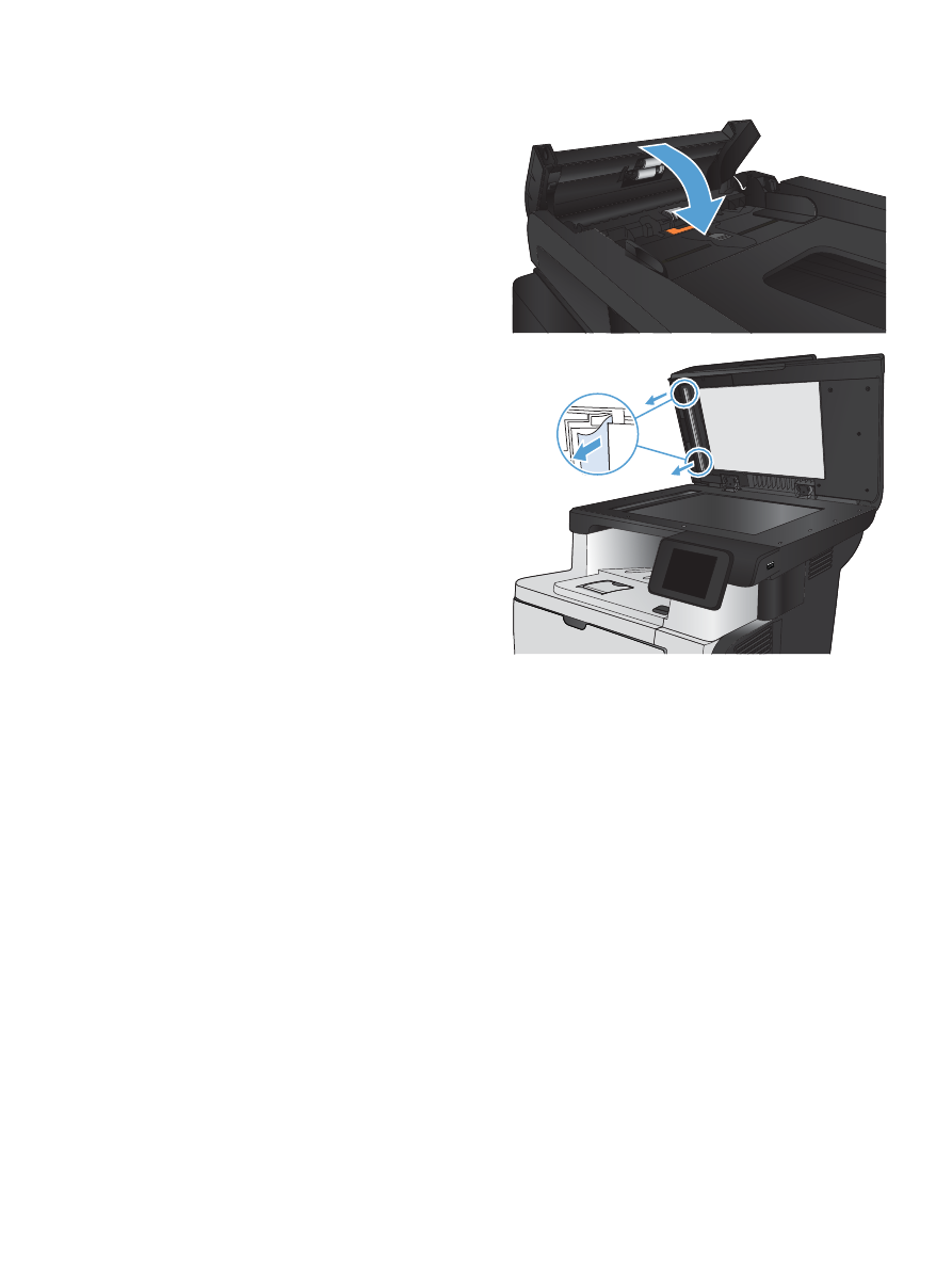 Clear jams in the document feeder - HP LaserJet Pro MFP M521 series