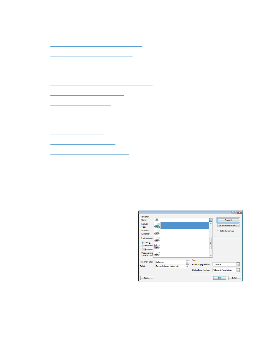 Menggunakan pintasan pencetakan (Windows) - HP LaserJet Pro MFP M521 series