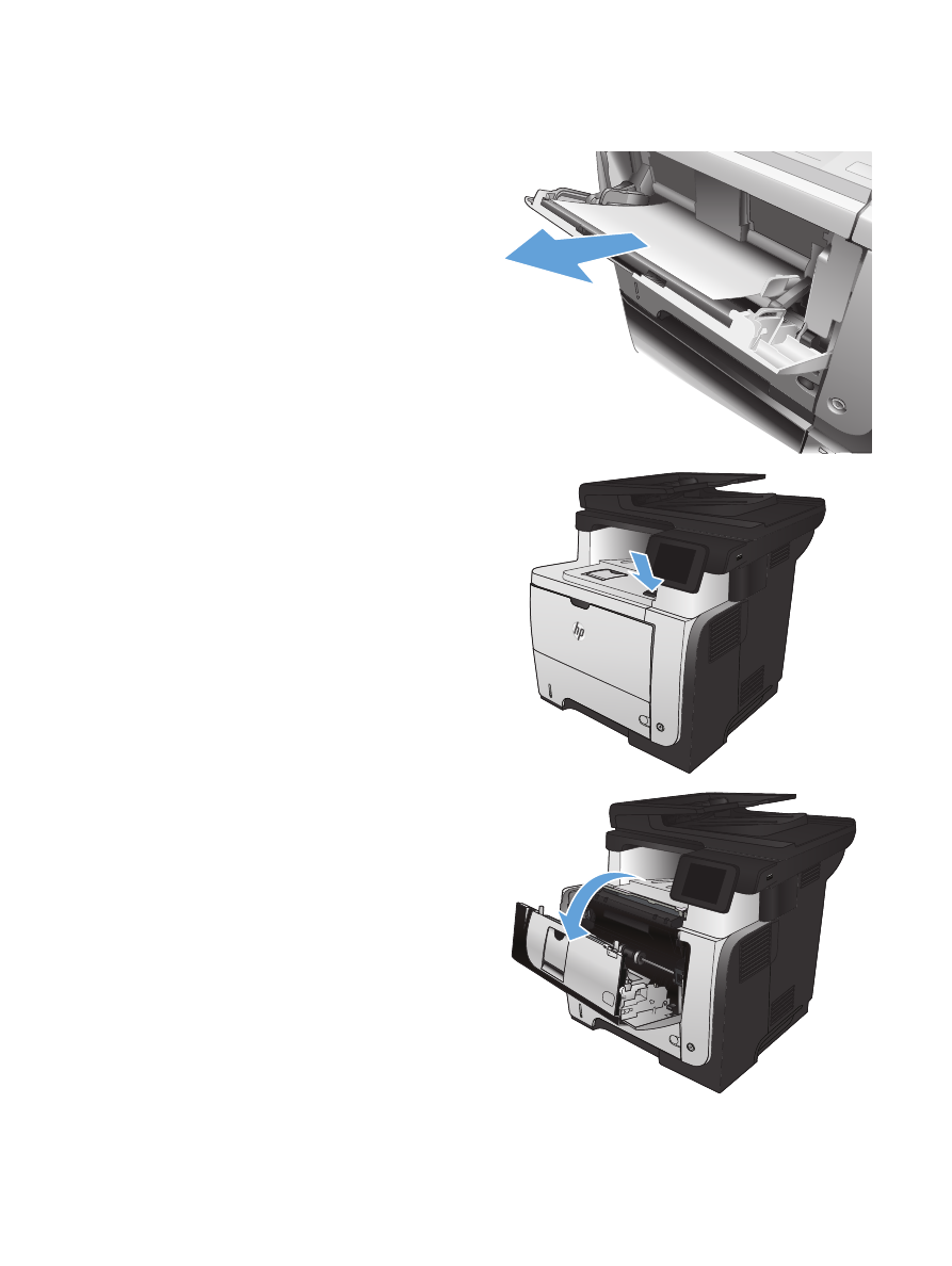 แก้ปัญหากระดาษติดในถาด 1 - HP LaserJet Pro MFP M521 series