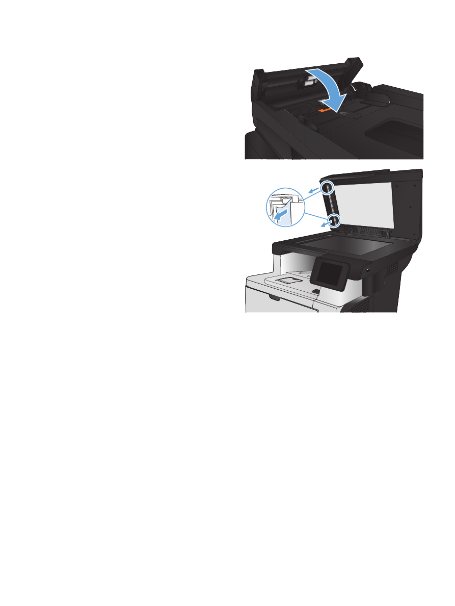清除文件進紙器的卡紙 - HP LaserJet Pro MFP M521 series