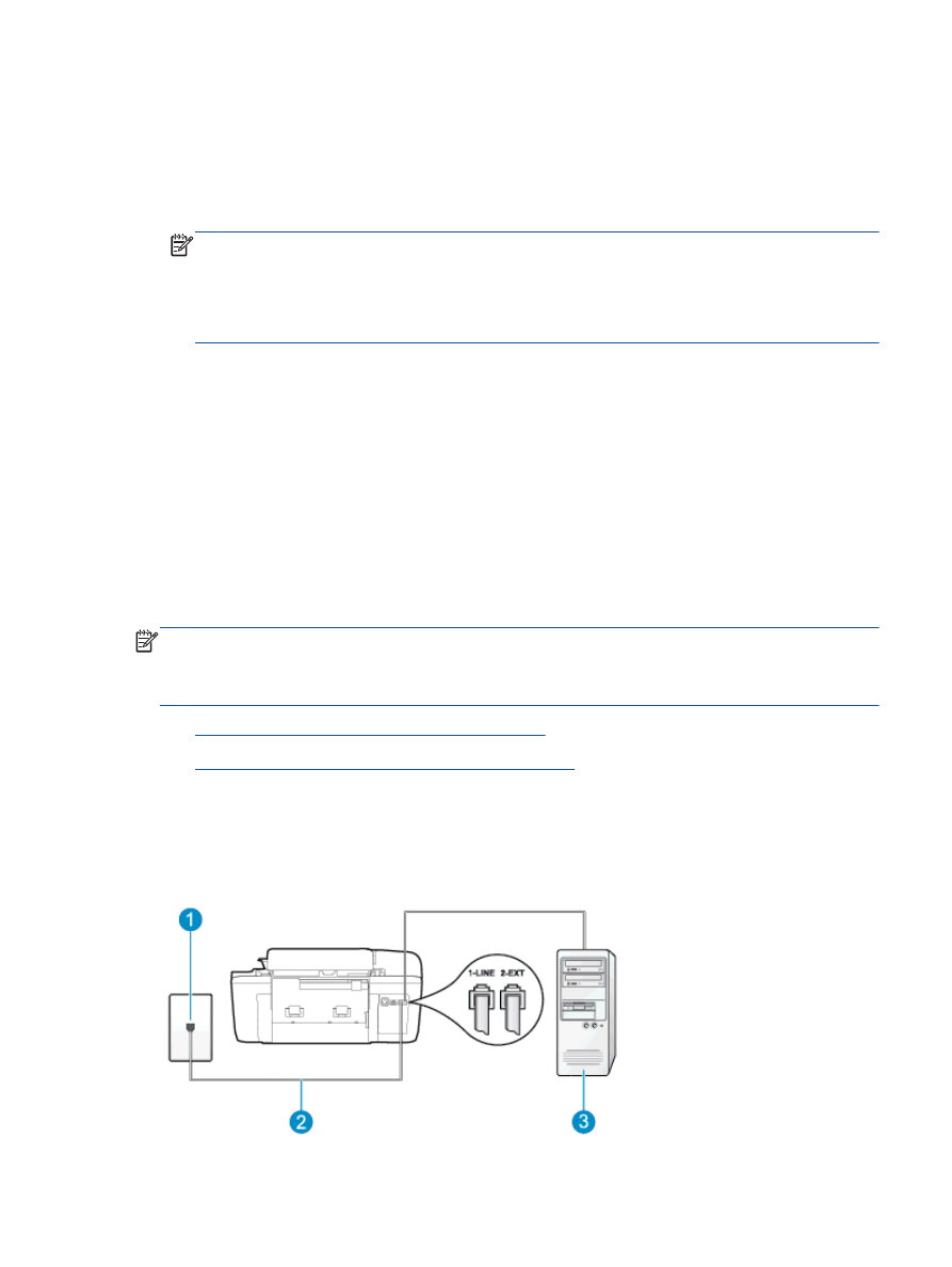 Set up the printer with a computer dial-up modem - HP Officejet 2620