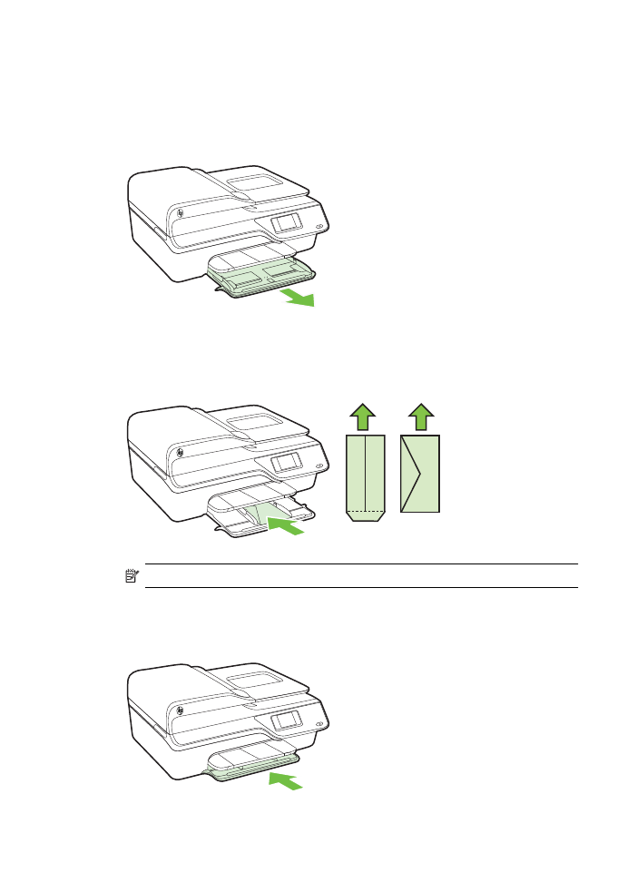 Load envelopes - HP Officejet 4620