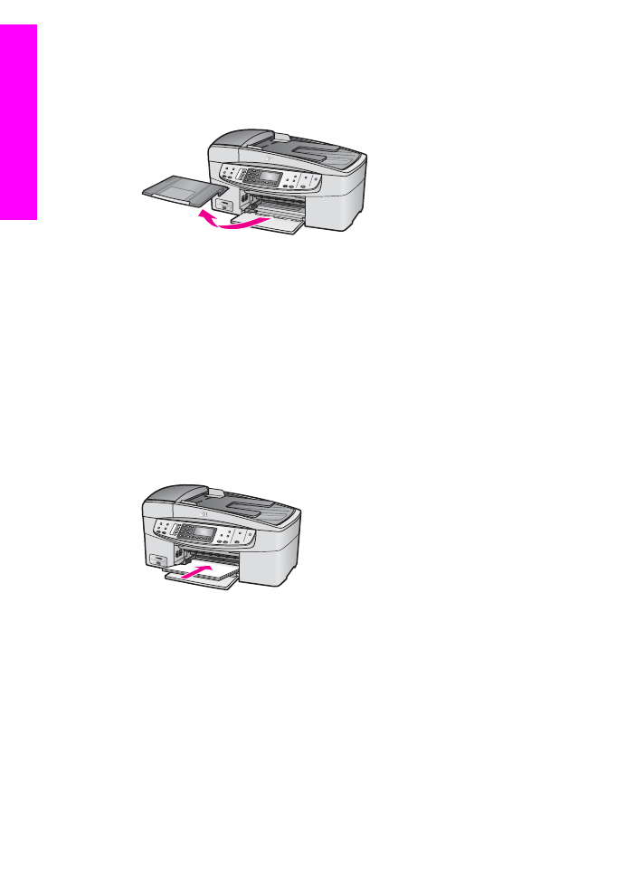 전체 크기 용지 넣기 - HP Officejet 6210