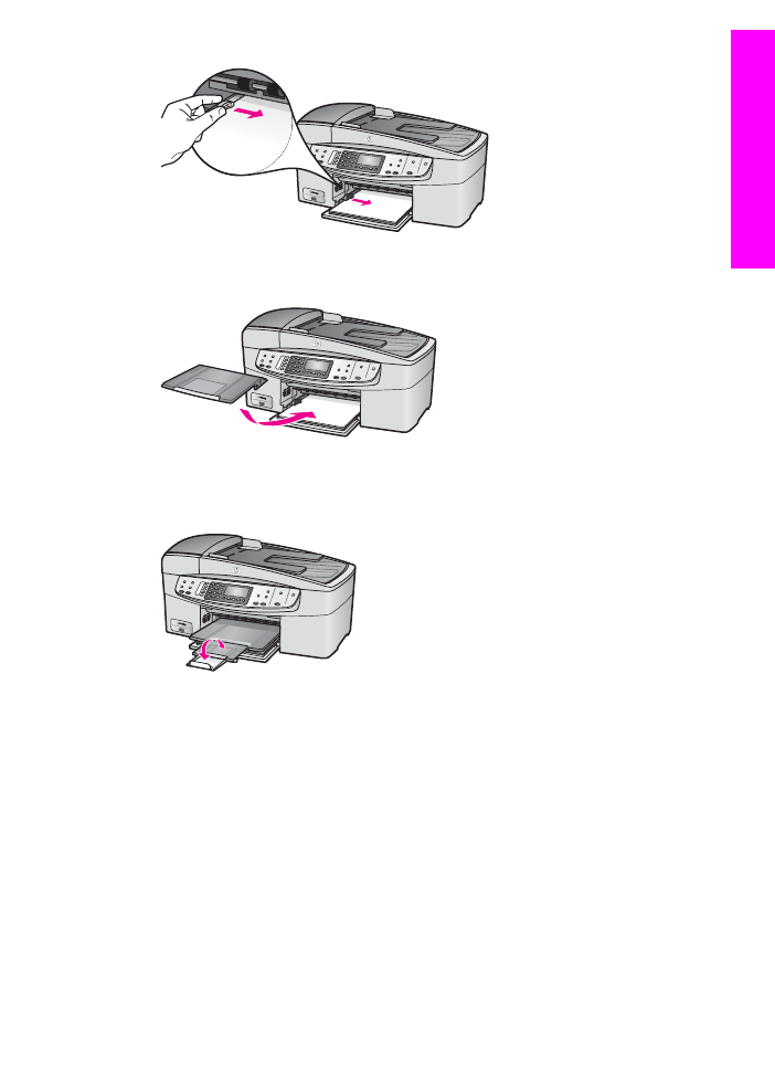 전체 크기 용지 넣기 - HP Officejet 6210