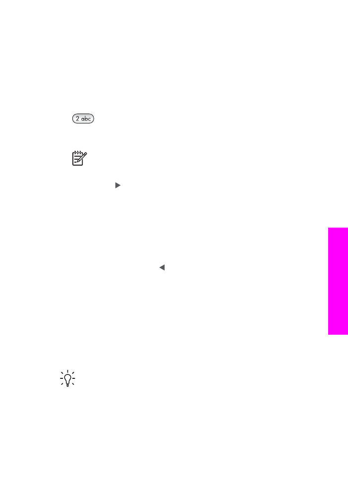 Enter text using the keypad on the control panel - HP Officejet 7210