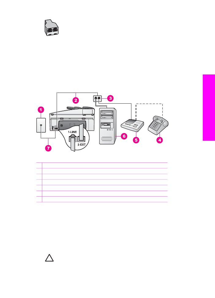 Configure o HP All‑in‑One para um computador com uma porta telefônica ...