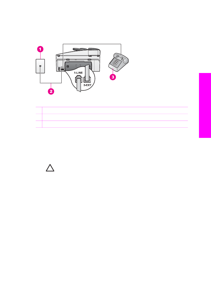 กรณี E: ้สายสนทนาแฟกซ์ร่วมกัน - HP Officejet 7210