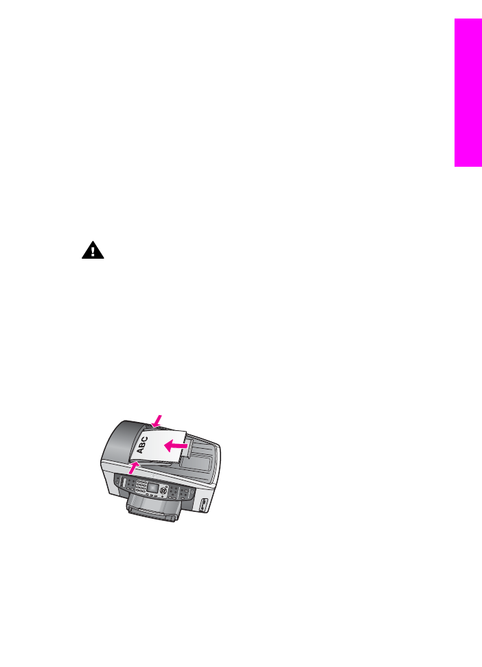 載入原始文件，並載入紙張 - HP Officejet 7310