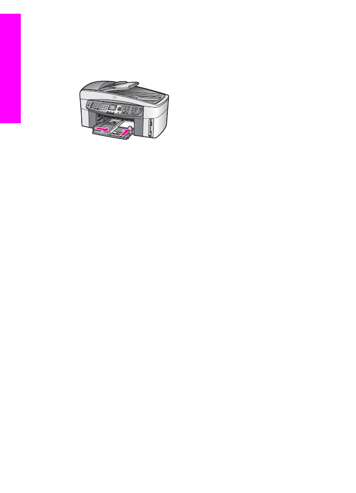 우편 엽서나 우편 카드 넣기 - HP Officejet 7410