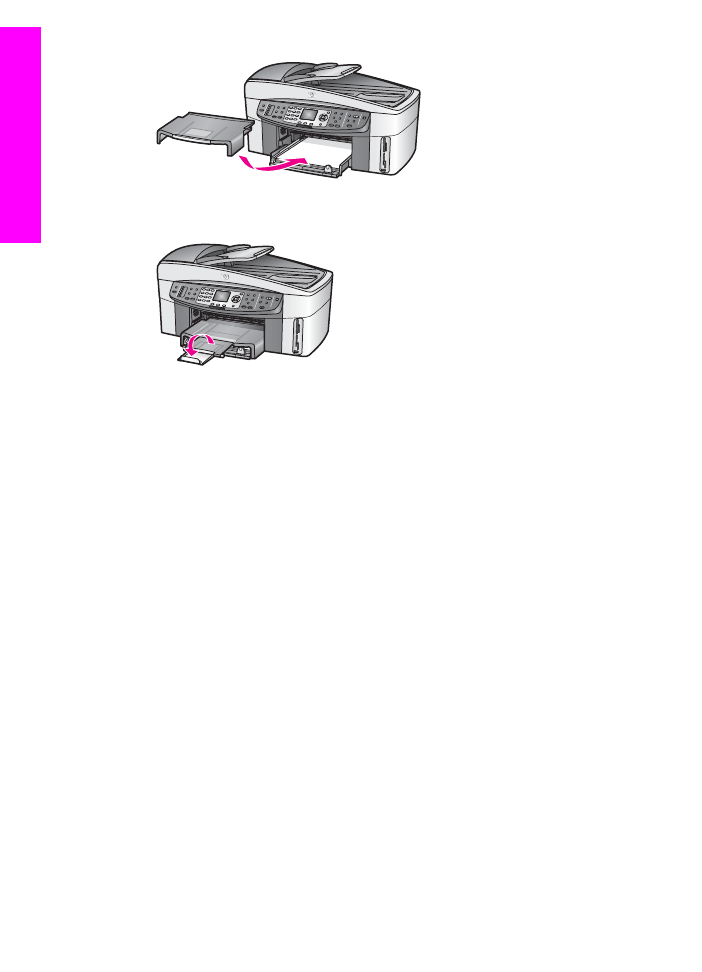 Fylla på papper i fullstorlek - HP Officejet 7410