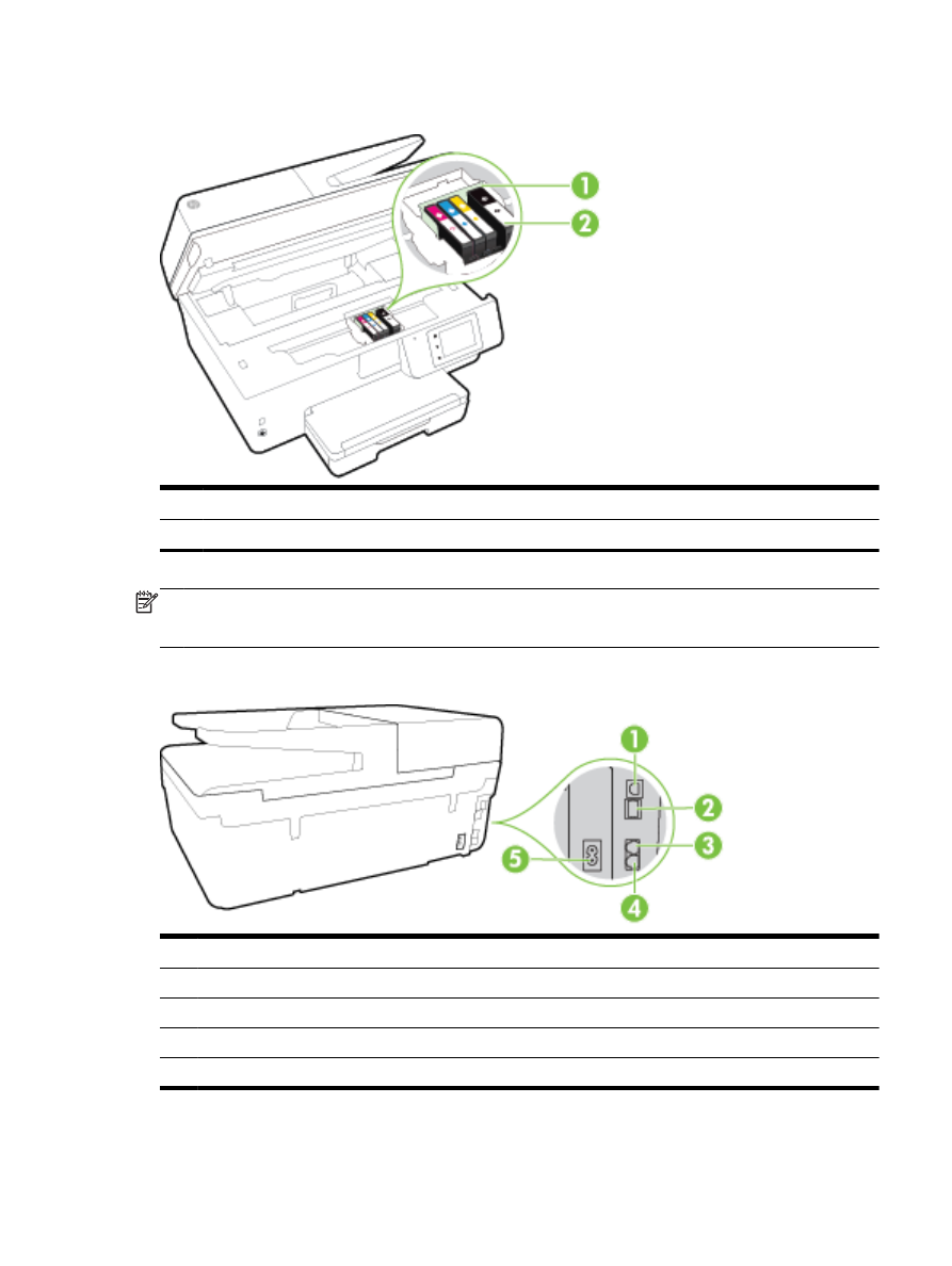 Back view - HP Officejet Pro 6830