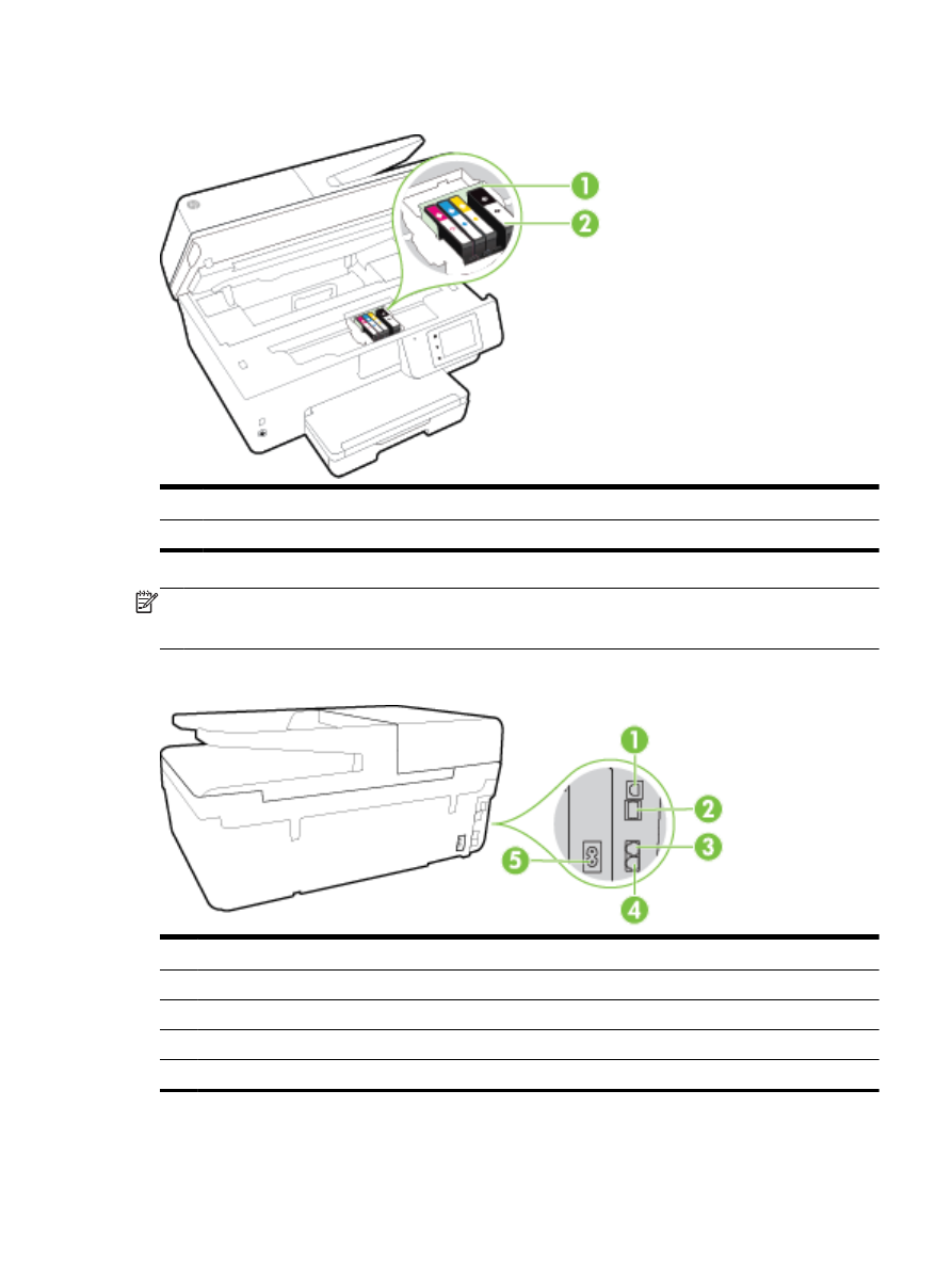 인쇄 소모품 영역 - HP Officejet Pro 6830