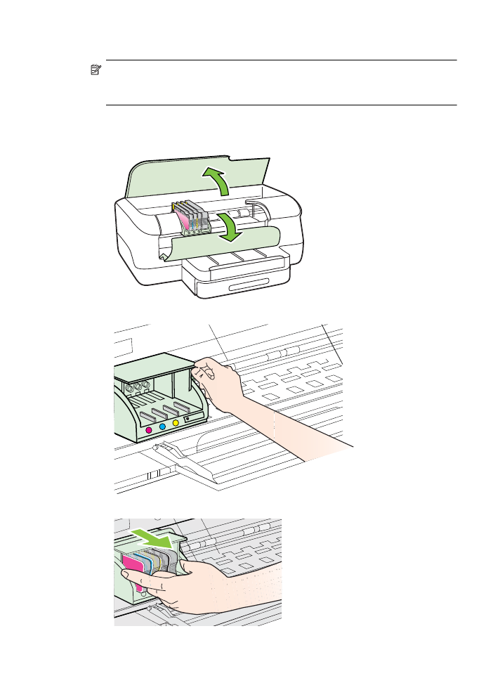 프린트헤드 제거 및 다시 설치 - HP Officejet Pro 8100