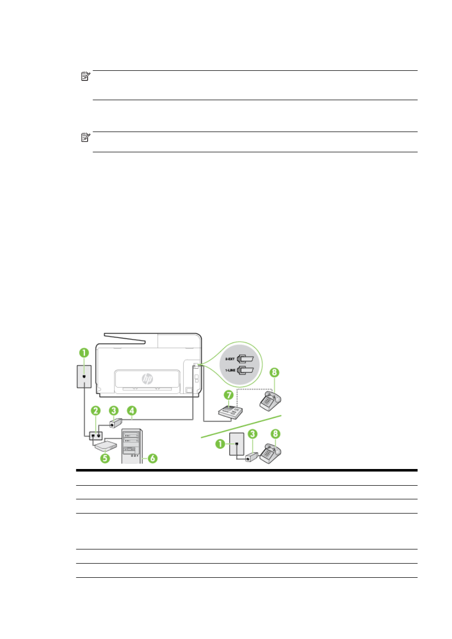 Shared voice/fax line with computer DSL/ADSL modem and answering ...